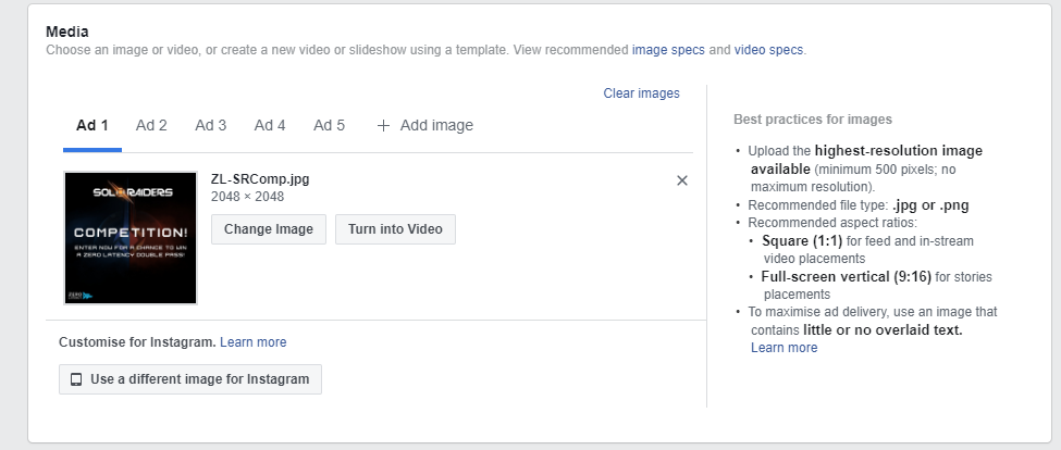 Facebook Medium Reach Campaign Overview – Zero Latency VR
