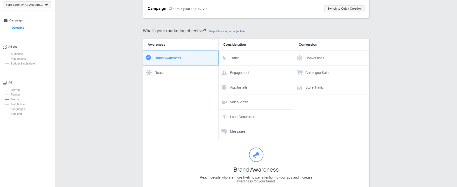 Facebook Broad Reach Campaign Overview – Zero Latency VR